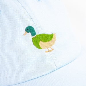 Cotton Cap Duck Embroidery Design | Embroidered in UK | Cotton Snapback ...