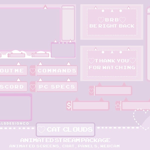 Cat Twitch Overlay - Etsy