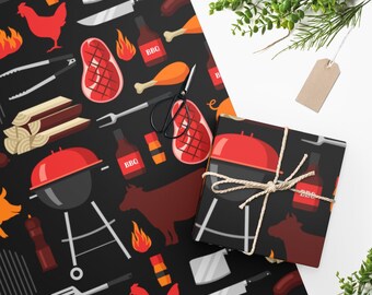Bbq Wrapping Paper - Etsy