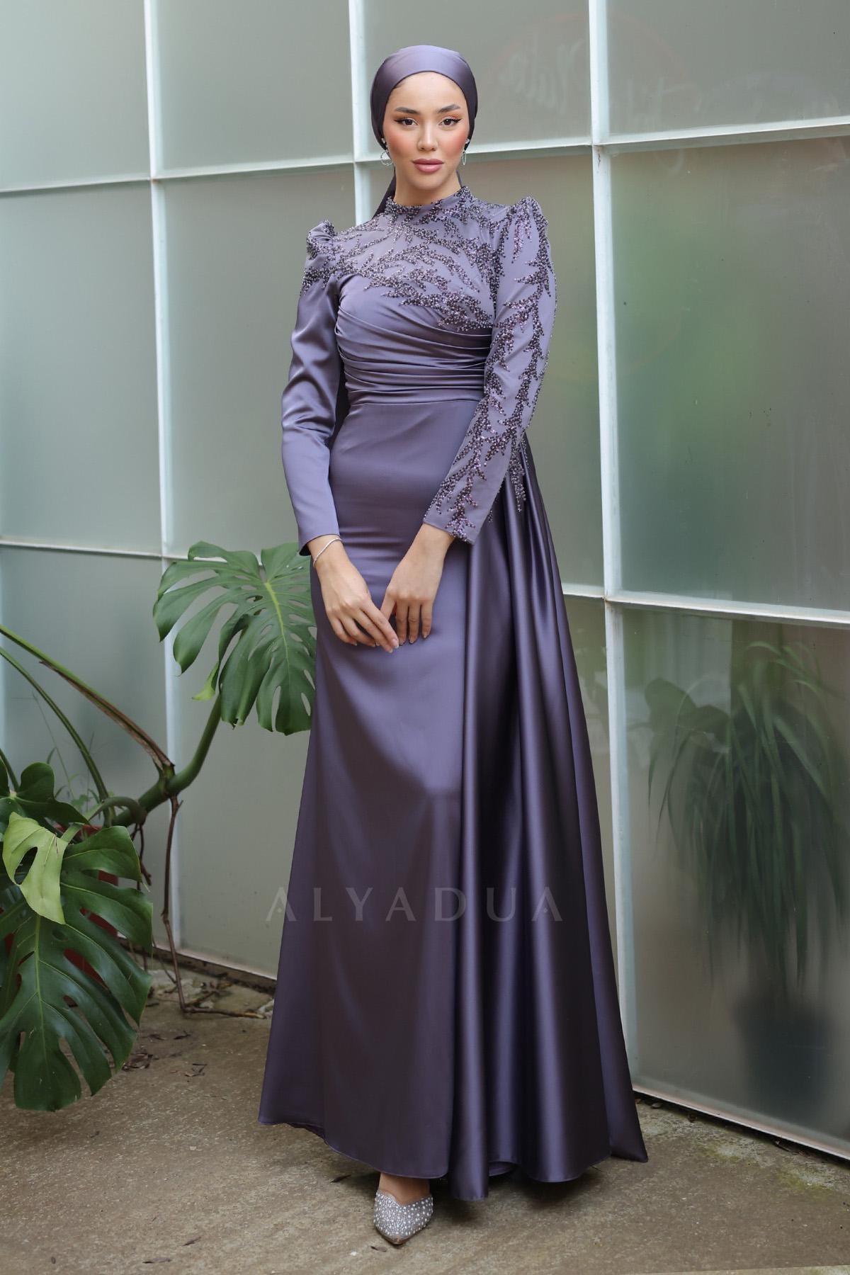 Modest Evening Dress, Islamic New Dress, Exclusive Embroidery Hijab ...