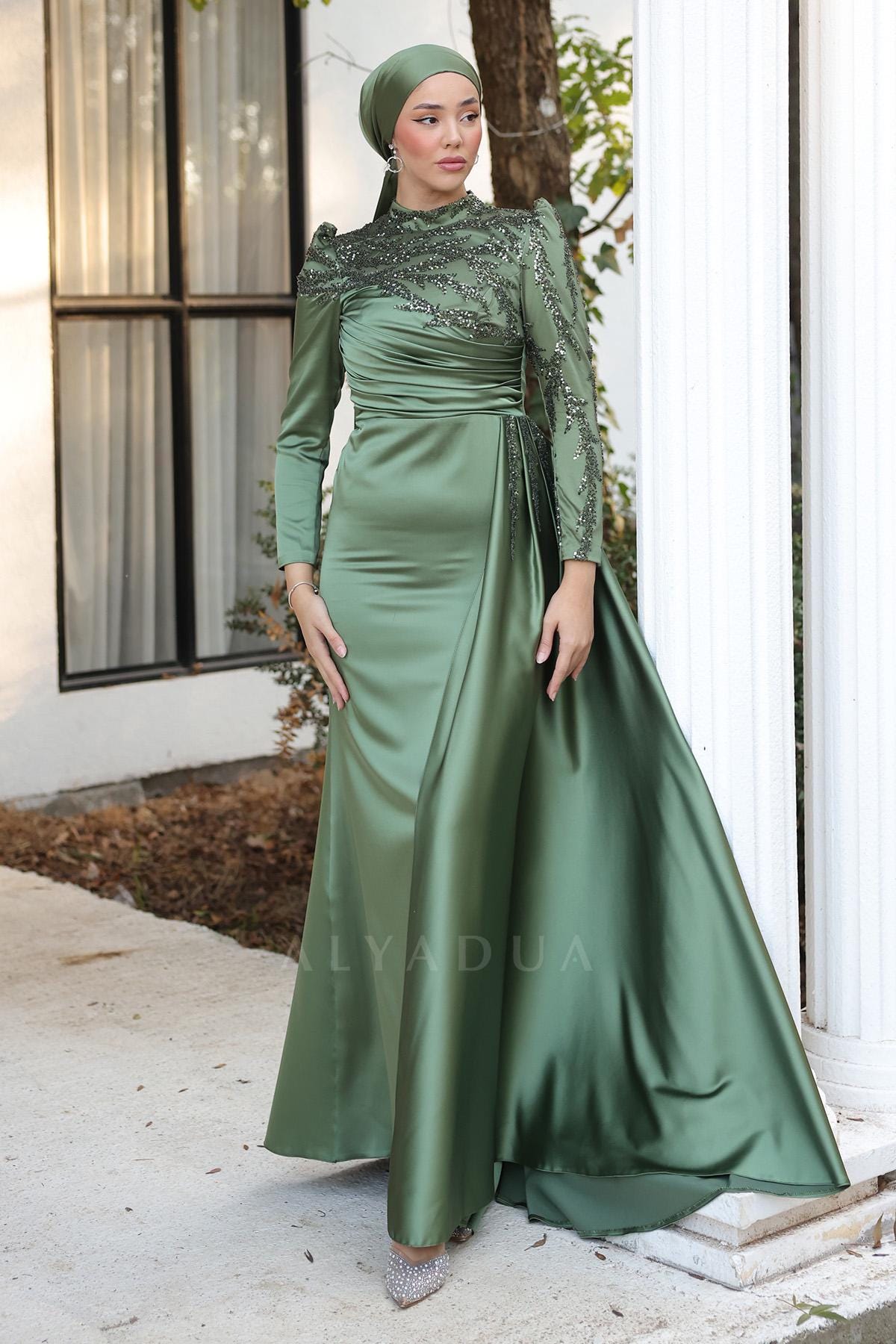 Modest Evening Dress, Islamic New Dress, Exclusive Embroidery Hijab ...