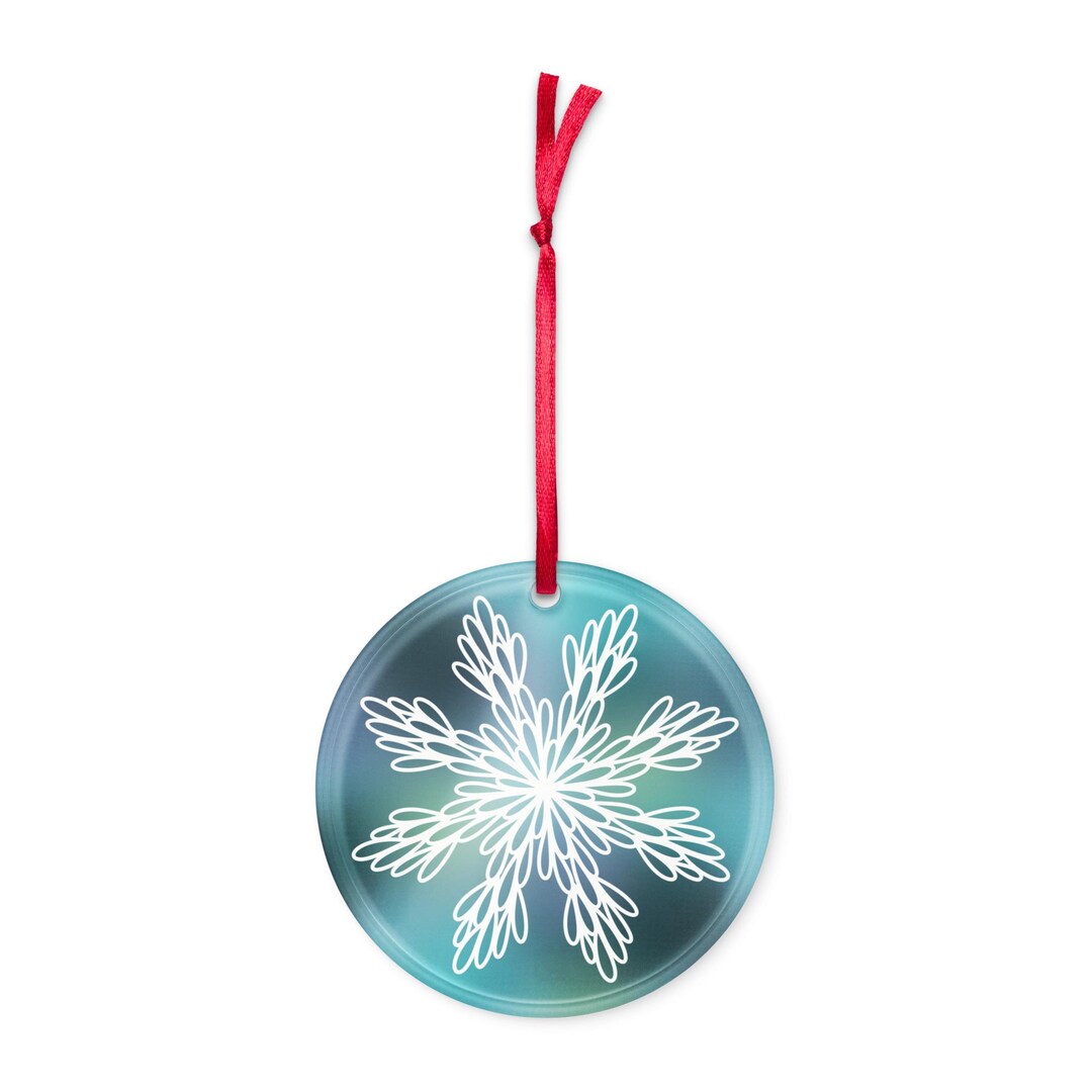 Snowflake Christmas Ornament Flower Petal Snowflake Circle Acrylic ...