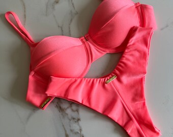 Neon Pink Bikini - Etsy