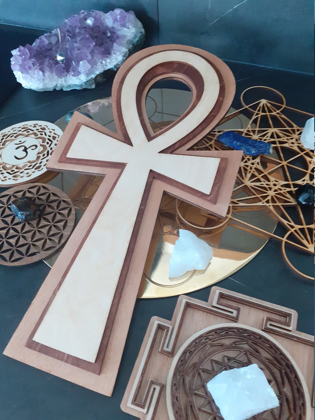 Key of Life or Ankh Cross in Wood, Egyptian, Spirituality, Interior ...