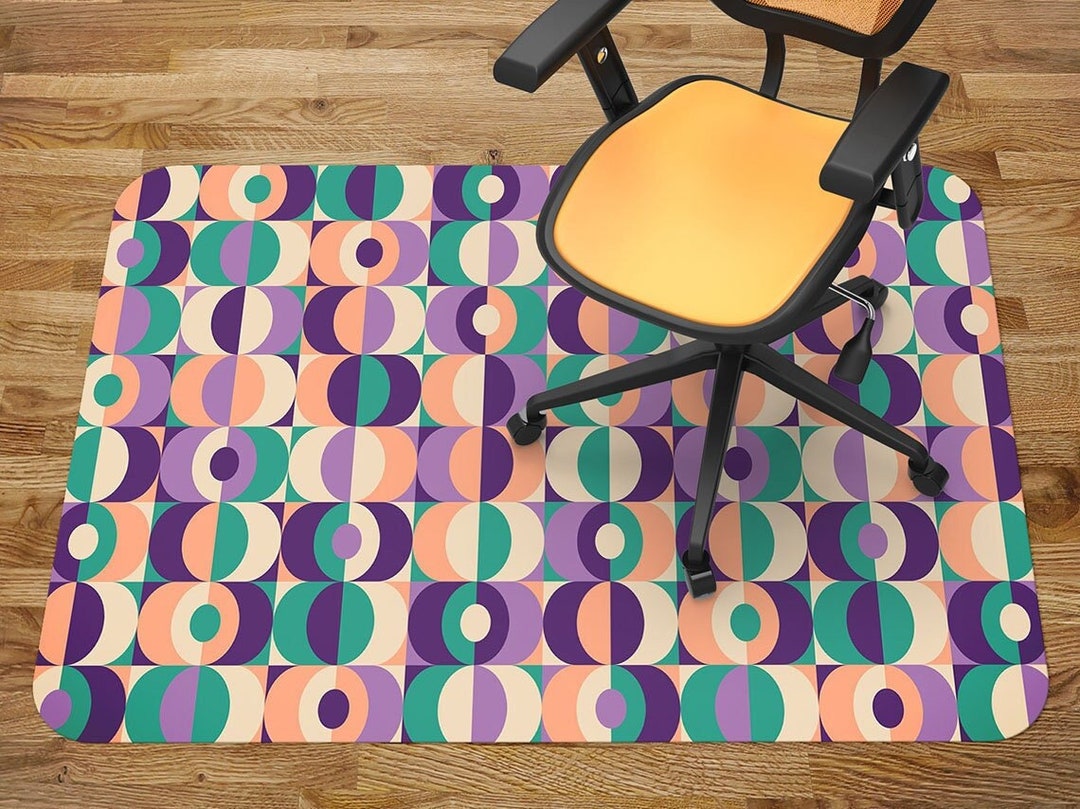 Office Chair Mat Retro Beads Chair Pad, Office Chair Mat, Chair Floor ...