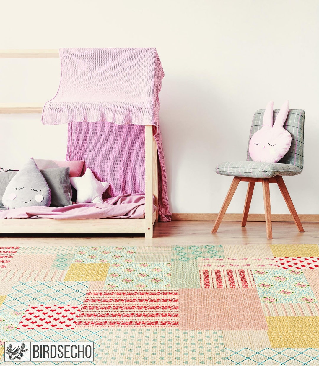 Maruti Patchwork Vinyl Mat, Modern Floor Decor, Kitchen Floors ...