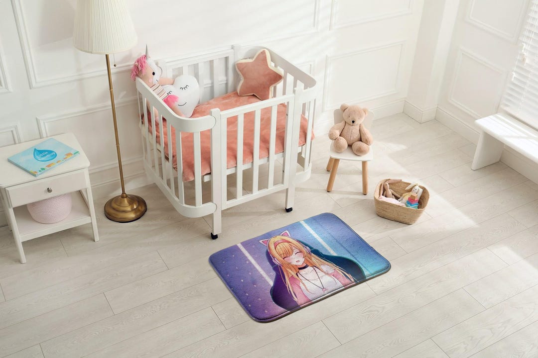 Anime Character Soft Kids Rug, Pink Kids Decorations, Children's Room ...