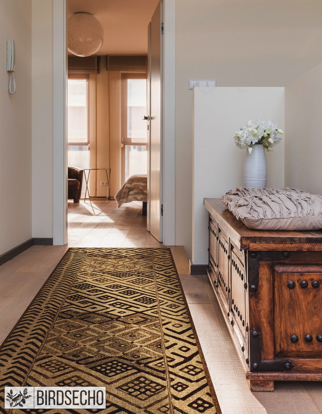 Tribal Gold Vinyl Mat, Plain Mat, PVC Mat, Kitchen Floors, Kitchen Mat ...