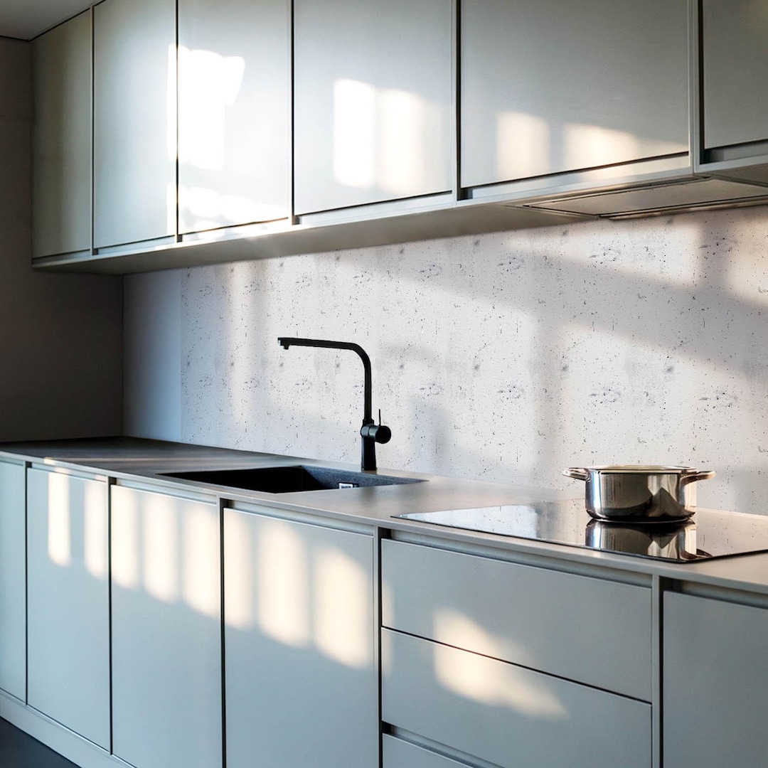 Raw Concrete Texture Panel Stickers, White Self Adhesive Panels ...