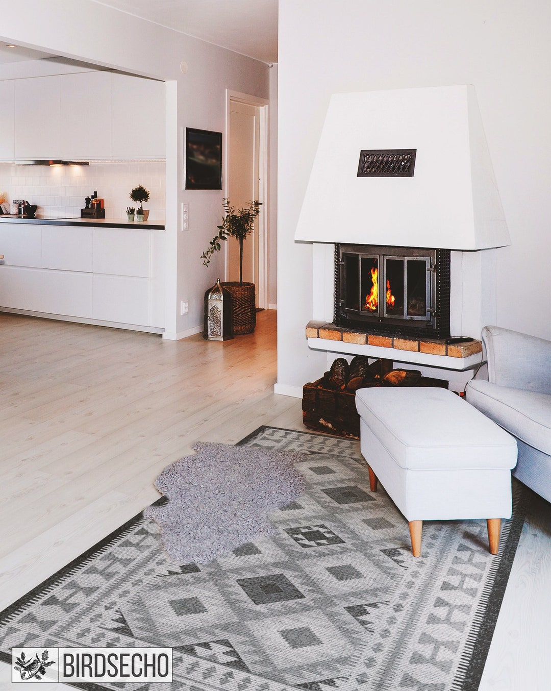 Sabrina Red Vinyl Mat, Retro PVC Mat, Nursery Vinyl Rug, Comfort Mat ...