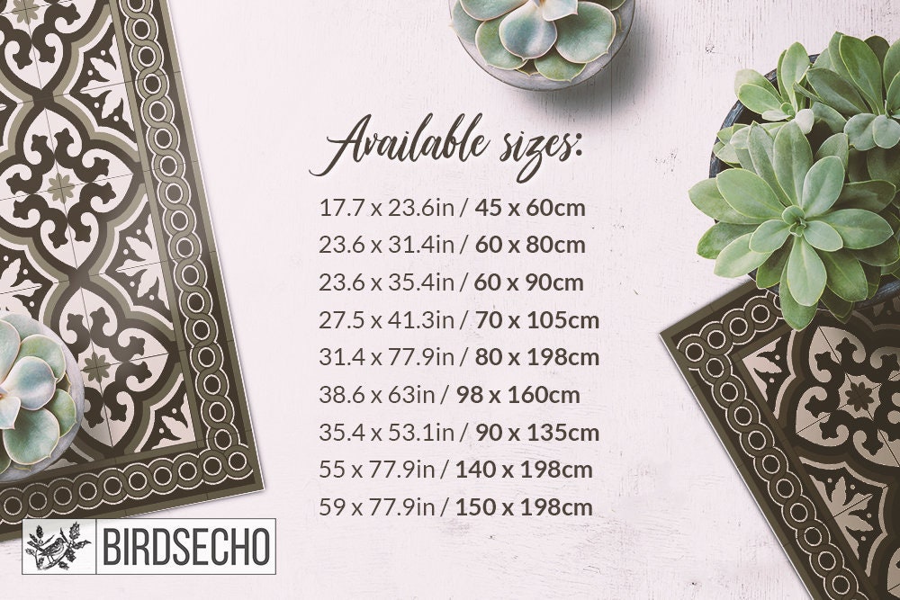 Jaffa Vinyl Mat, Vinyl Floor Decor, Rugs, Tiles Mat, Talavera, Tiles ...