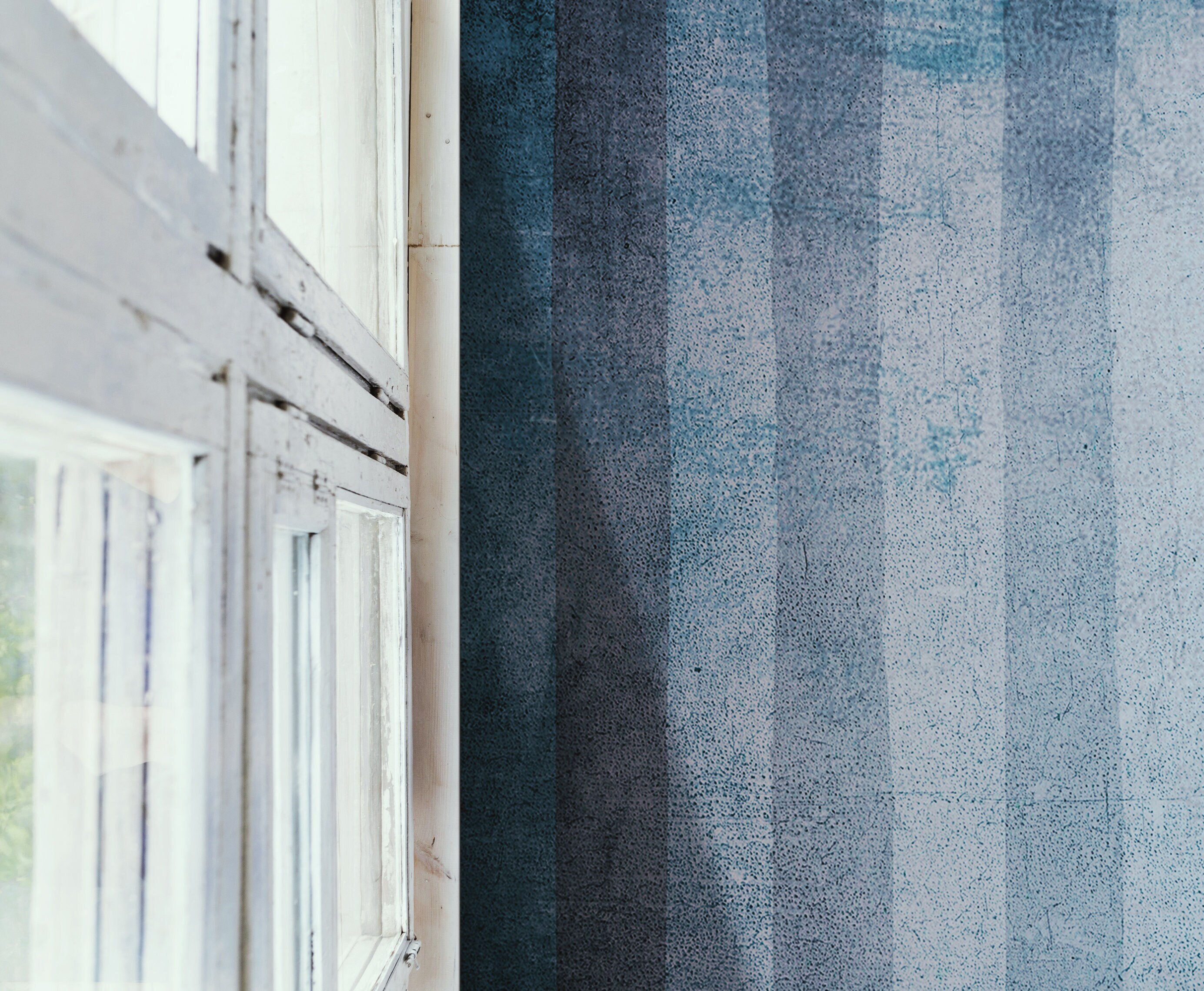 Shiny Azure Stripes Vinyl Mat, Floor Home Decor, Modern Vinyl Mat ...