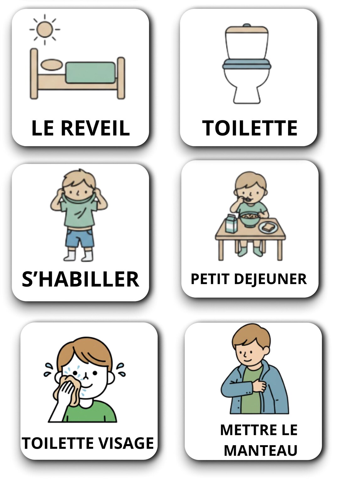 Visual Morning Routine for Neurodivergent Children - Kit of 7 ...