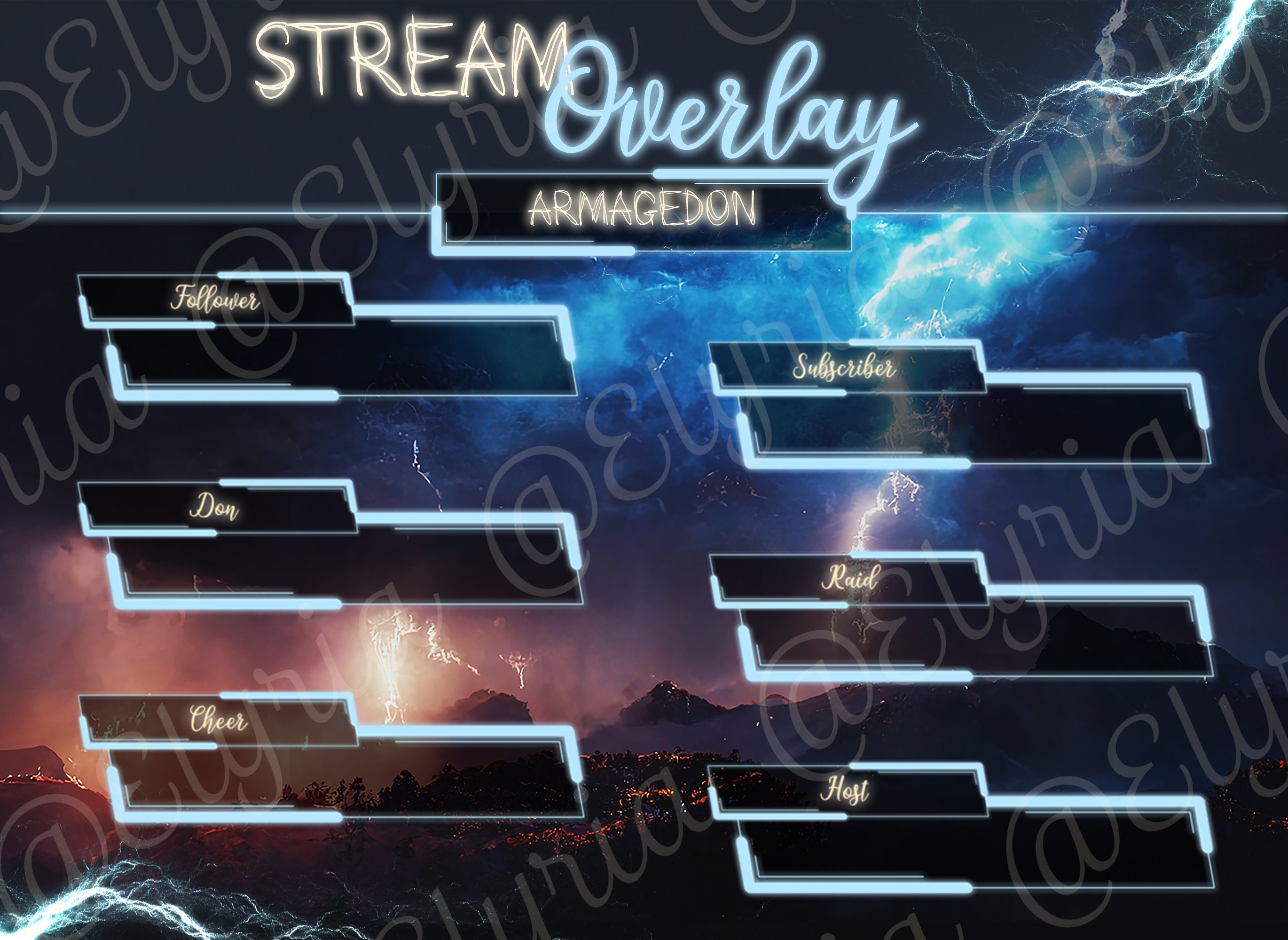 Pack Overlays Twitch Armagedon Customizable L Overlays L Alerts L ...