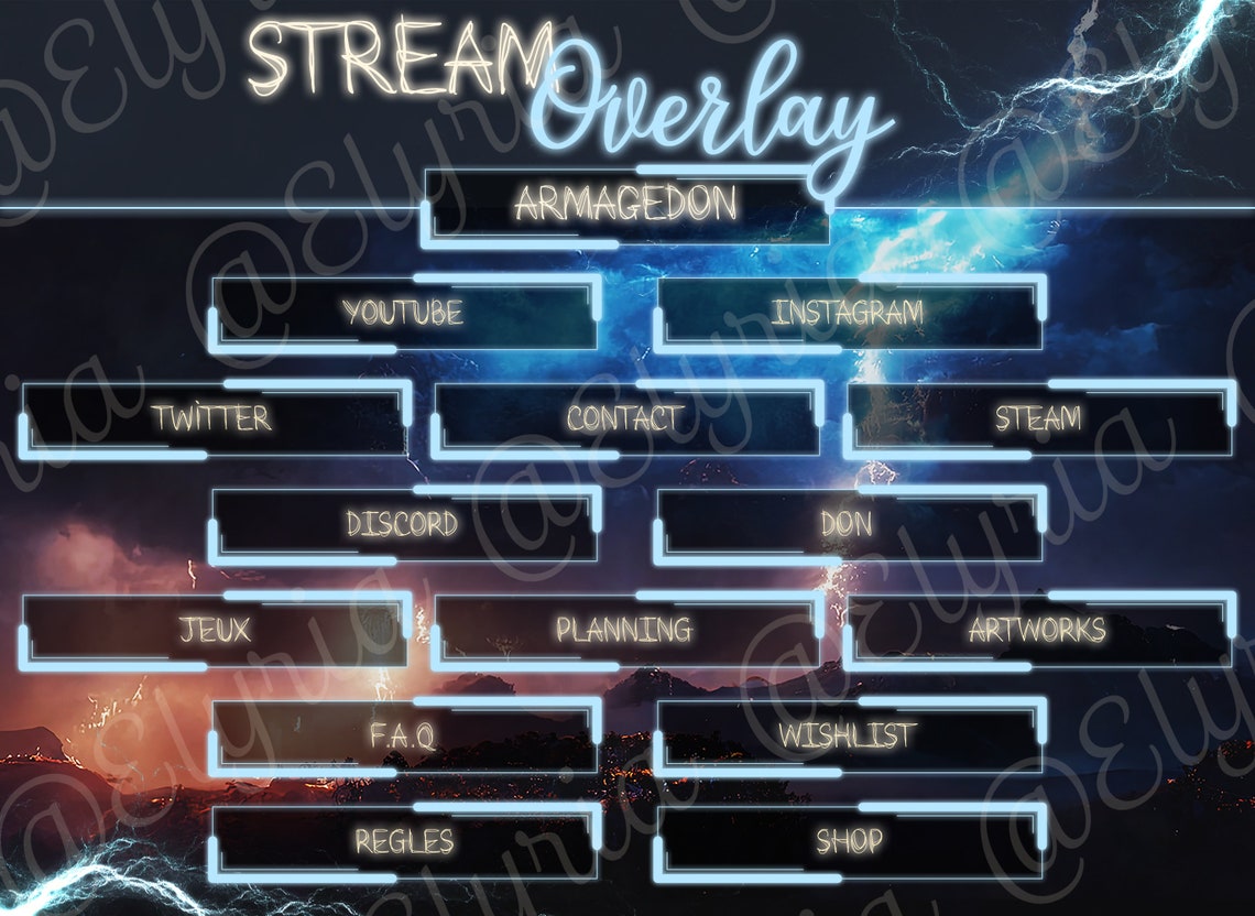 Pack Overlays Twitch Armagedon Customizable - Etsy