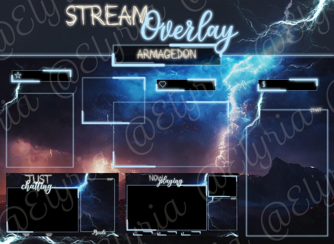 Pack Overlays Twitch Armagedon Customizable L Overlays L Alerts L ...