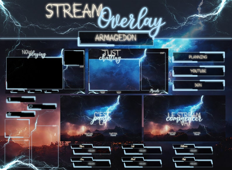 Pack Overlays Twitch Armagedon Customizable L Overlays L Alerts L ...