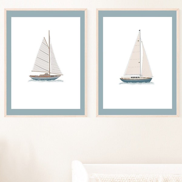 Sail Boat Print - Etsy