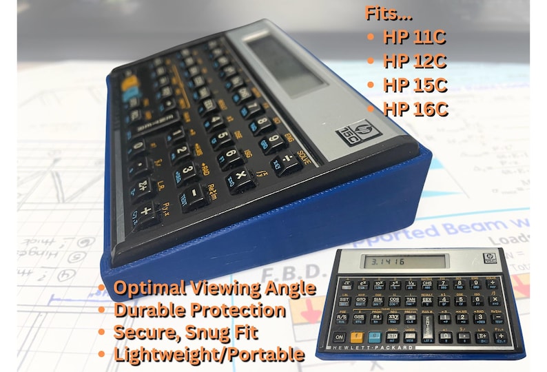 HP Calculator Holder | Ergonomic Desktop Stand for 11C, 12C, 15C, 16C ...