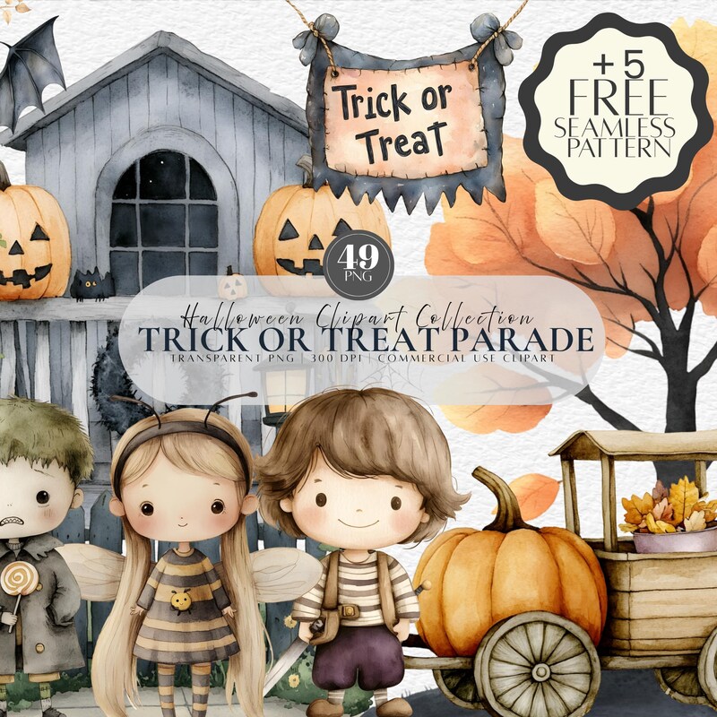 Halloween Parade Clipart - Etsy