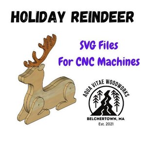 Holiday Reindeer CNC Build Plans / Reindeer SVG Files / CNC - Etsy