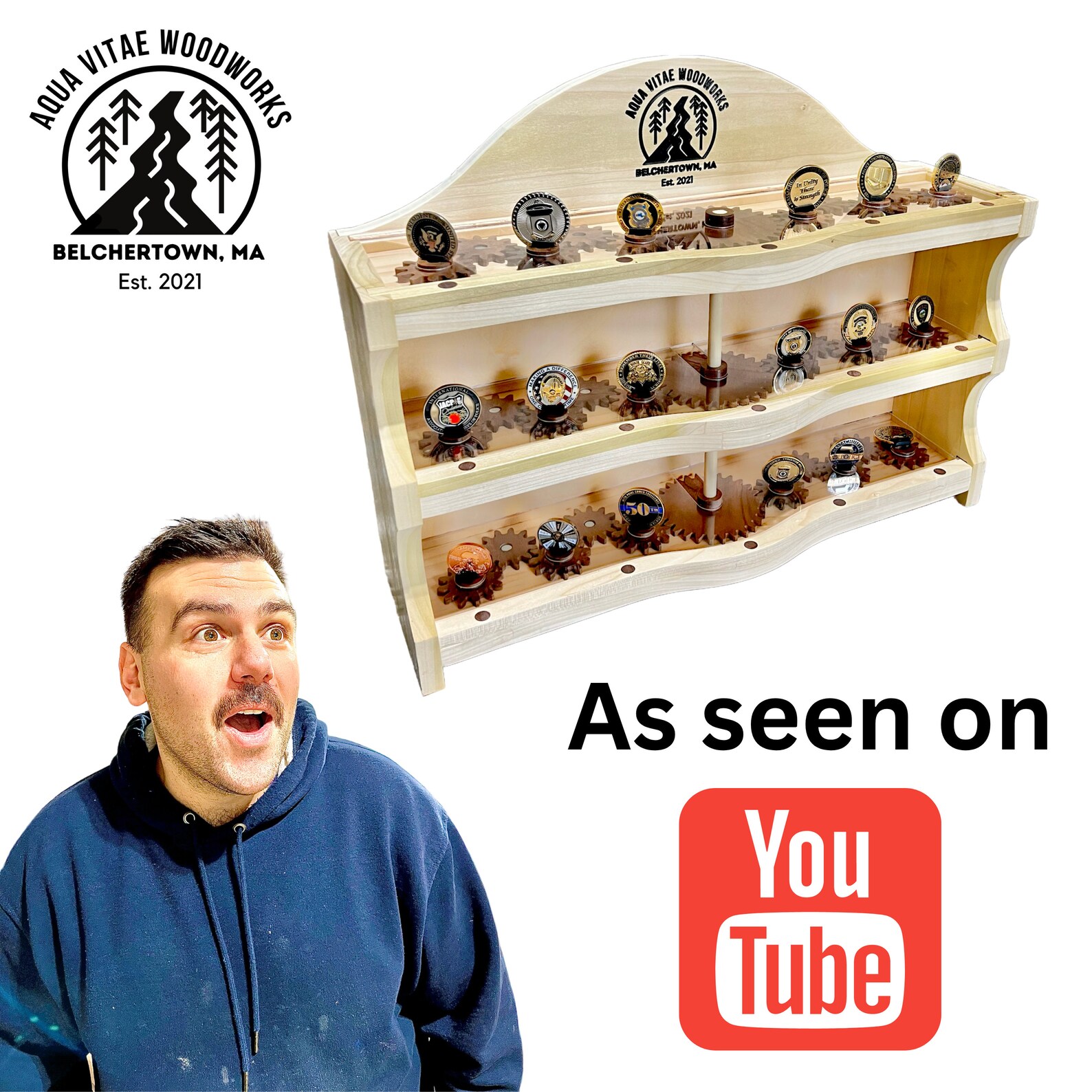 Wall Mounted Rotating Challenge Coin Display / Rotating Challenge Coin ...