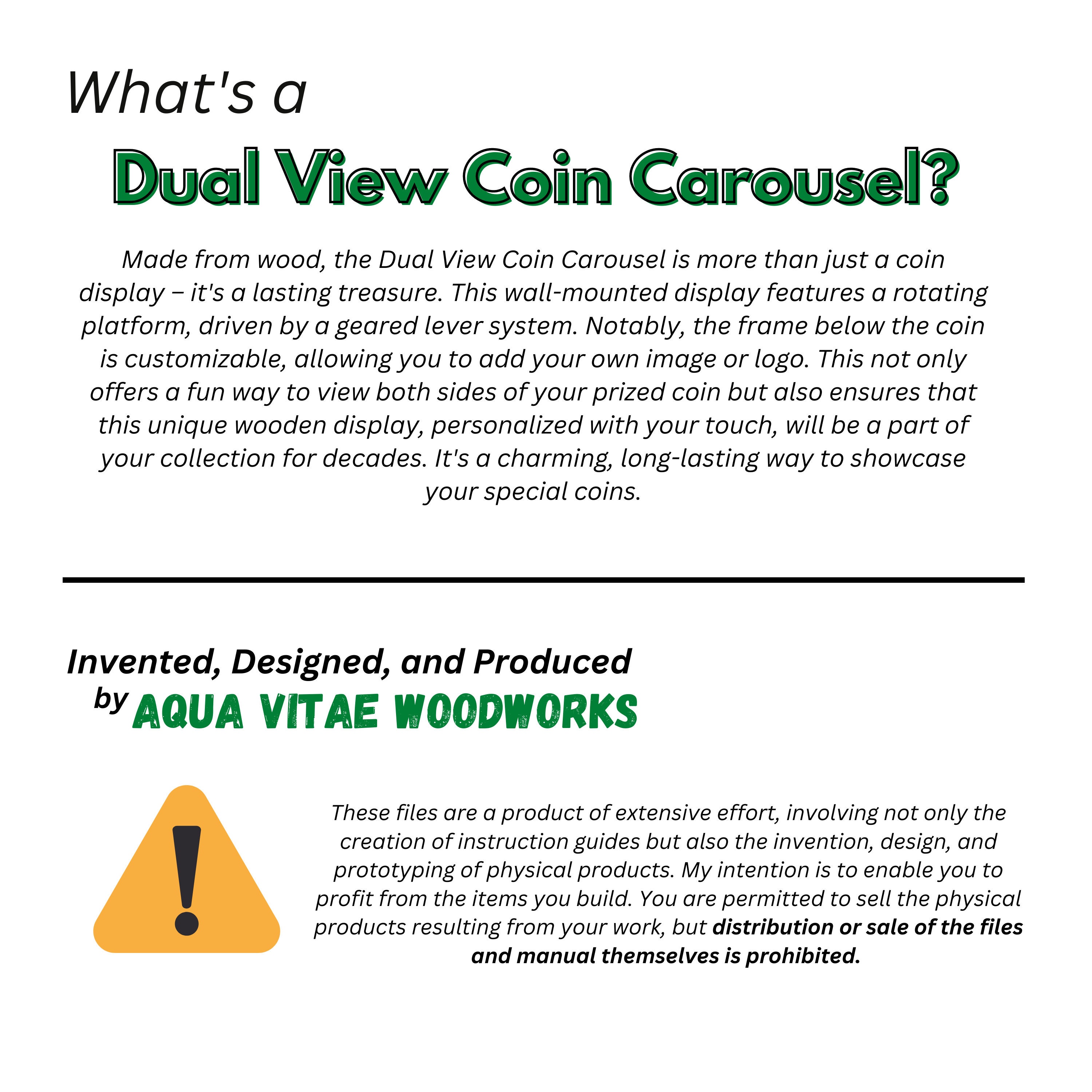 Digital Downloadable CNC Router Plans for Dual View Coin Display ...