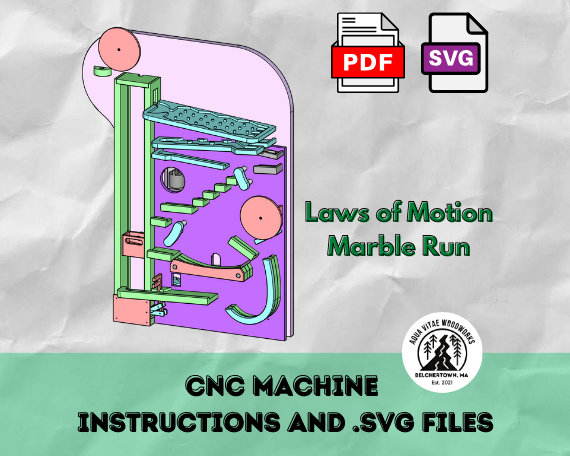CNC Build Plans Marble Run / SVG Files G-code Marble Run / Woodworking ...