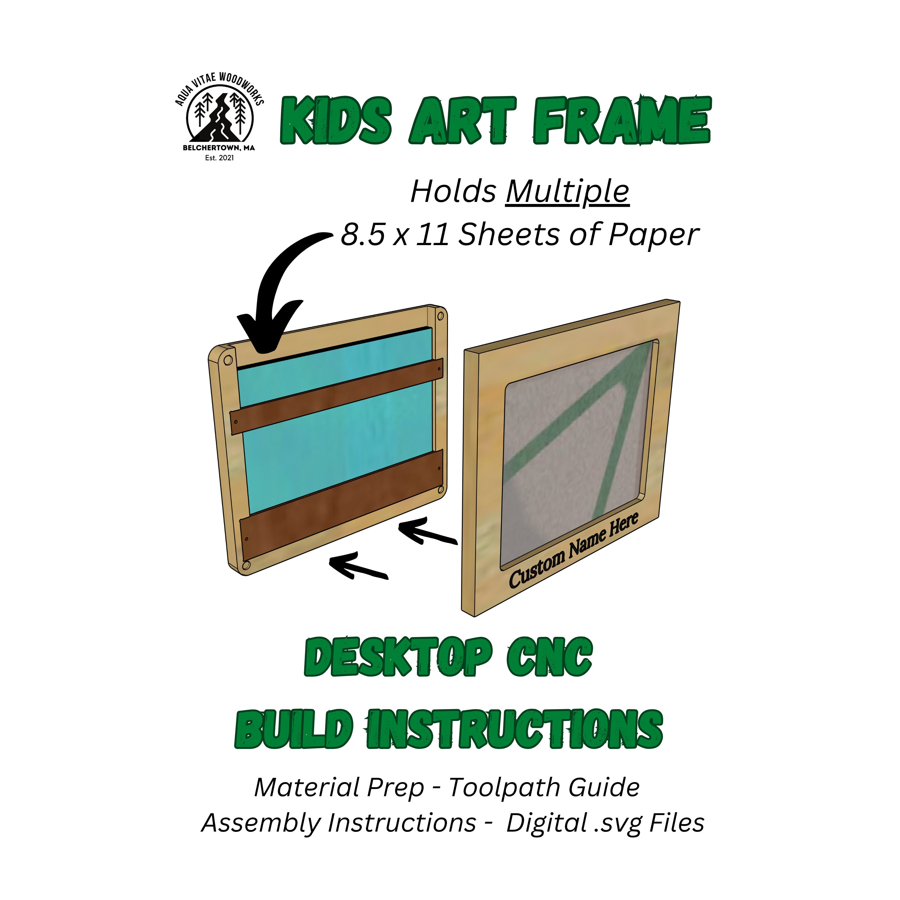 DIY CNC Kids Art Frame With Storage / CNC Project / Svg Files / Cnc ...
