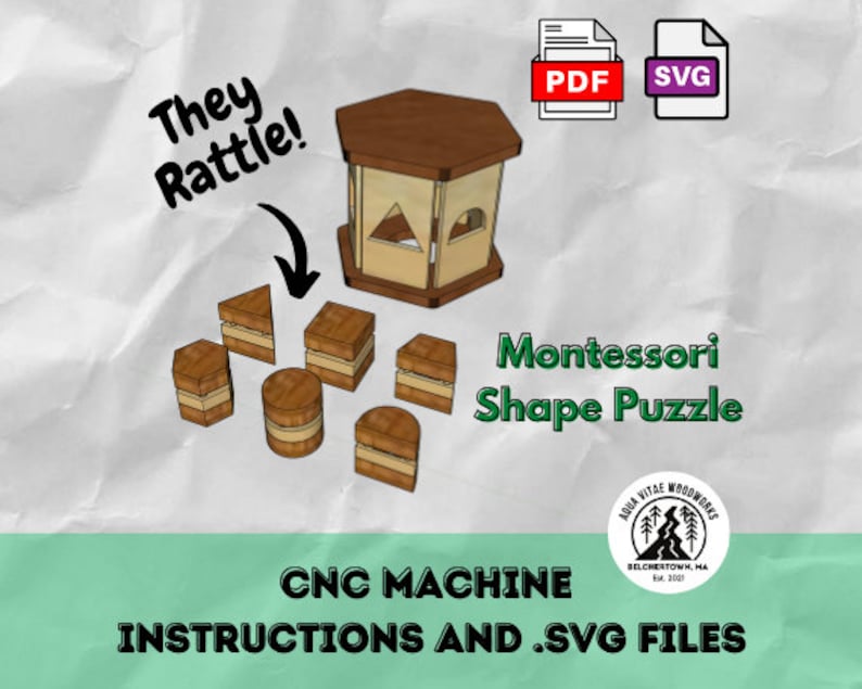 Montessori Shape Puzzle CNC Files / SVG Files / Easy CNC Project - Etsy