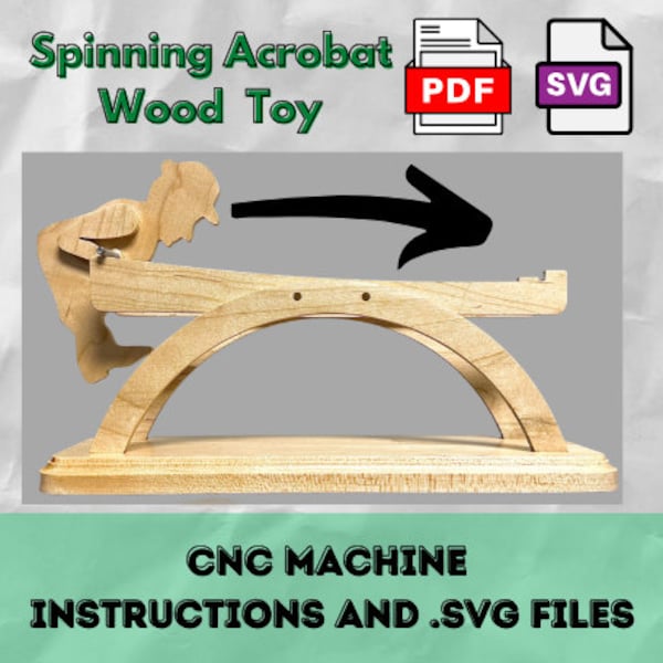 Wooden Acrobat Toy - Etsy