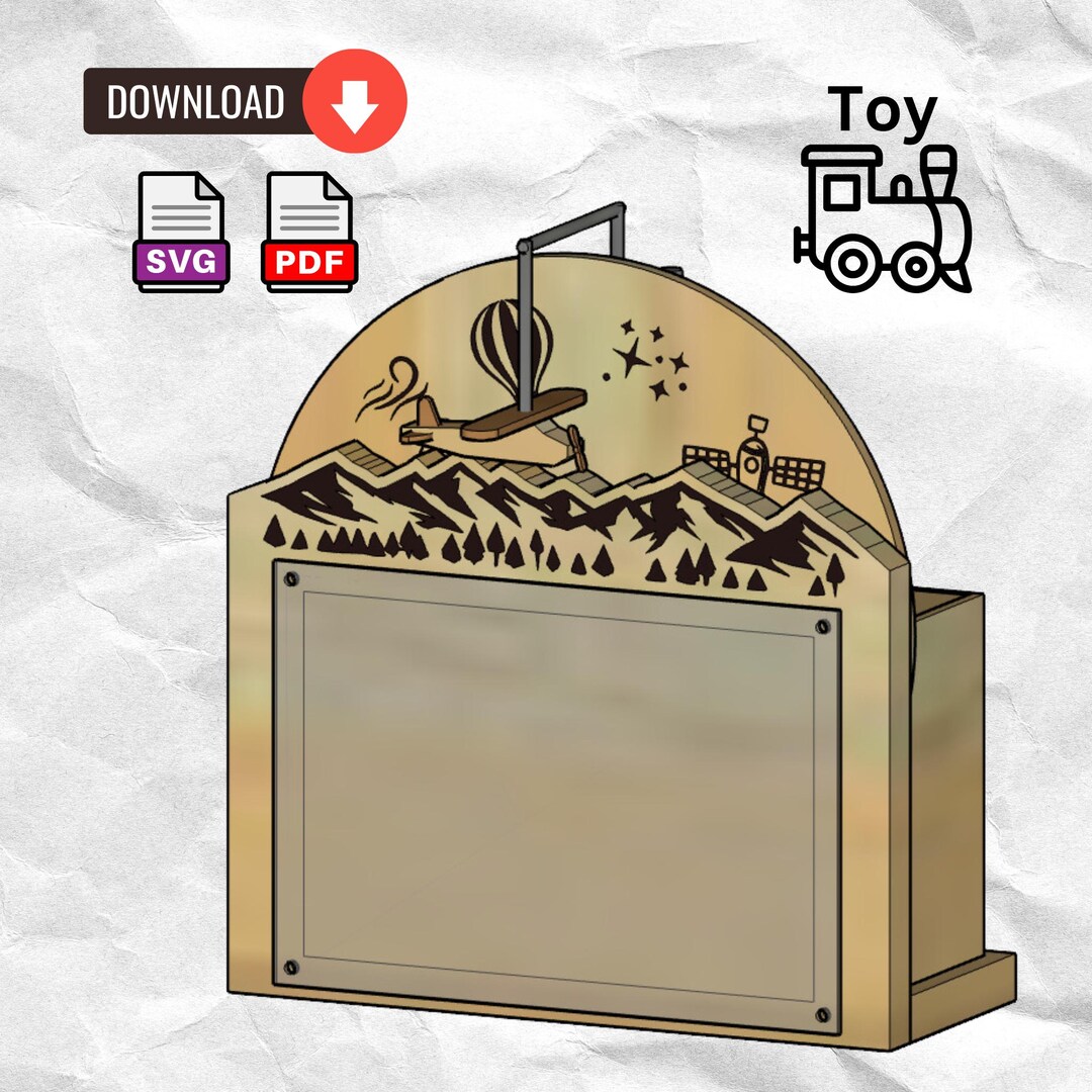 CNC File / Music Box Picture Frame / CNC Project / Spinning Music Box ...