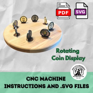 Motorized Challenge Coin Display SVG / Rotating Challenge Coin Display ...
