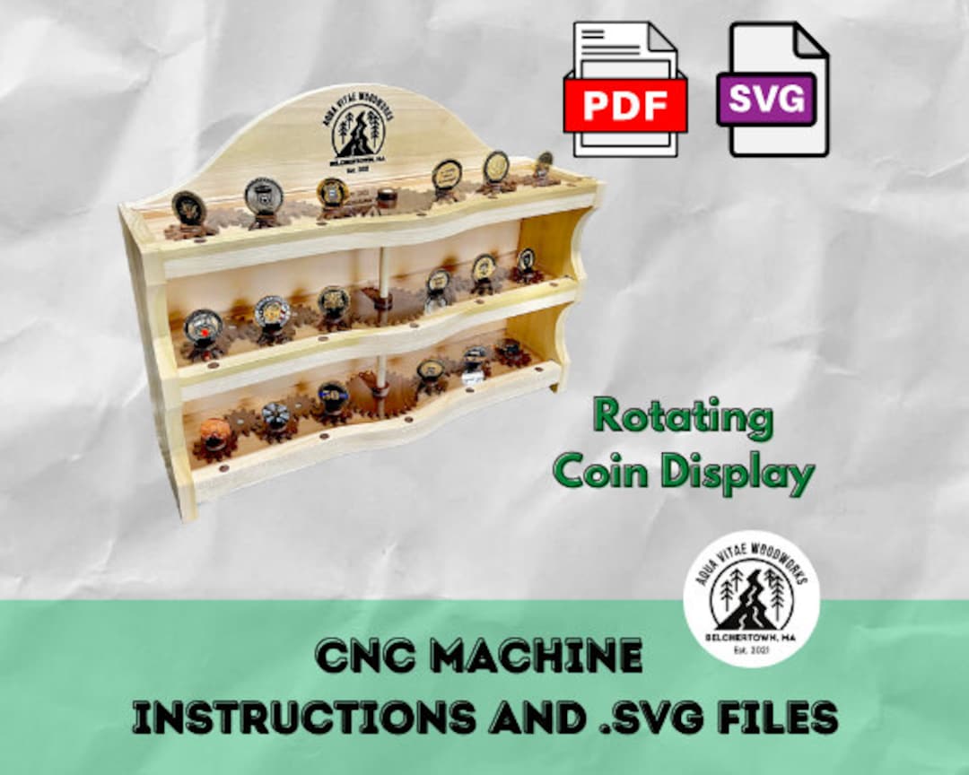 Wall Mounted Rotating Challenge Coin Display / Rotating Challenge Coin ...