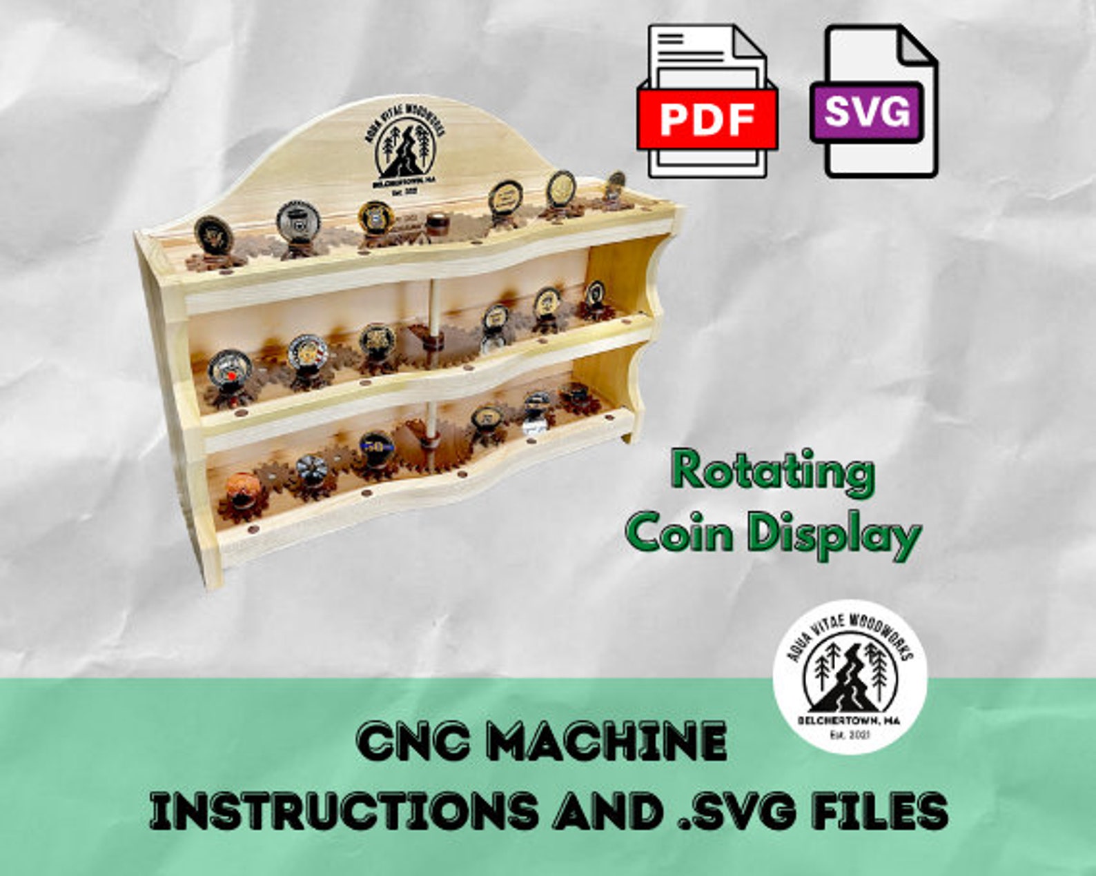 Wall Mounted Rotating Challenge Coin Display / Rotating Challenge Coin ...