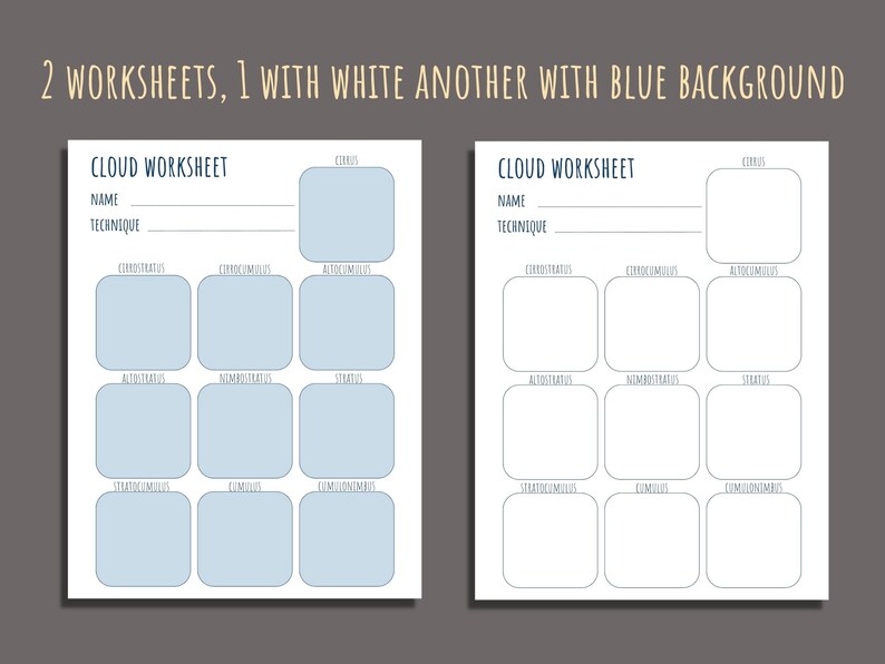 Cloud Study Homeschooling Curriculum Printable Cloud Unit - Etsy