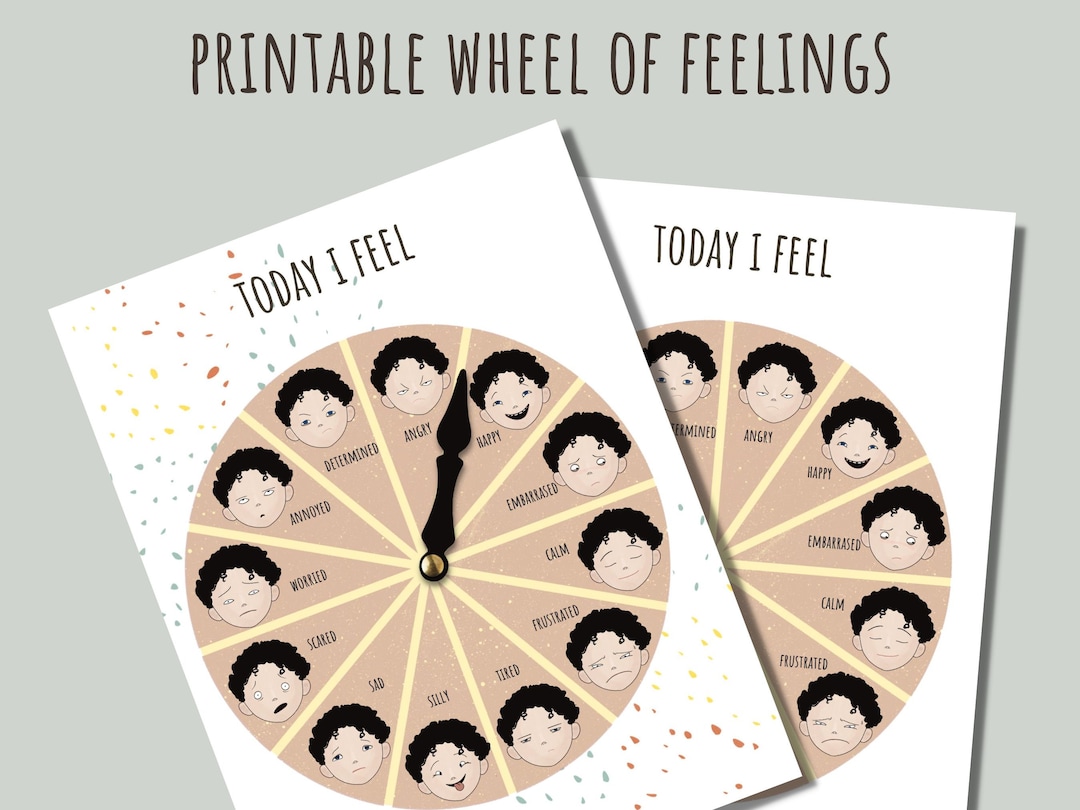 Printable Emotion Wheel for Emotional Regulation and Recognition ...