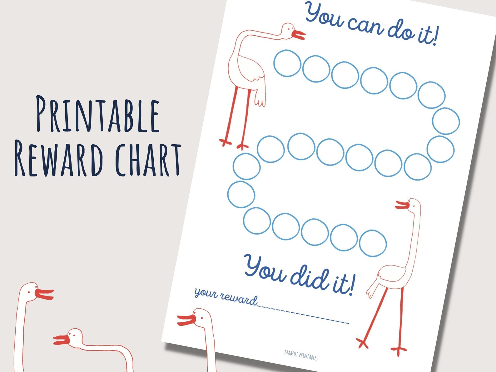 Printable Reward Chart for Kids, Toddler Behavior Chart for ...