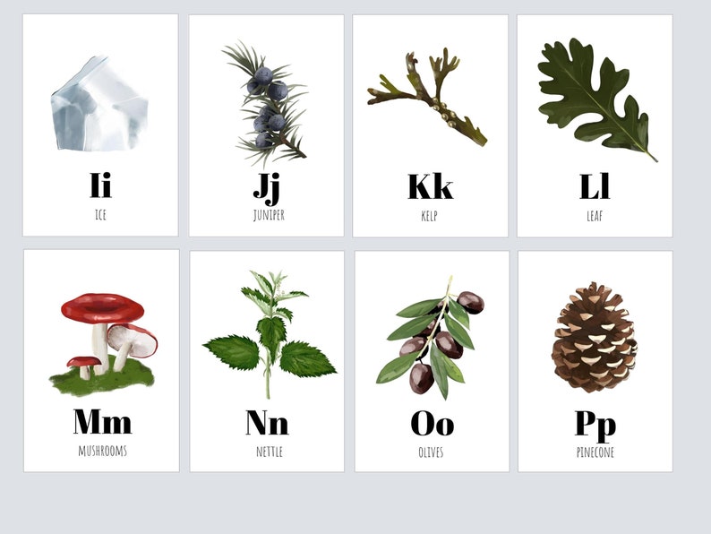 Printable Alphabet Flashcards for Toddler Learning to Read, Digital ...