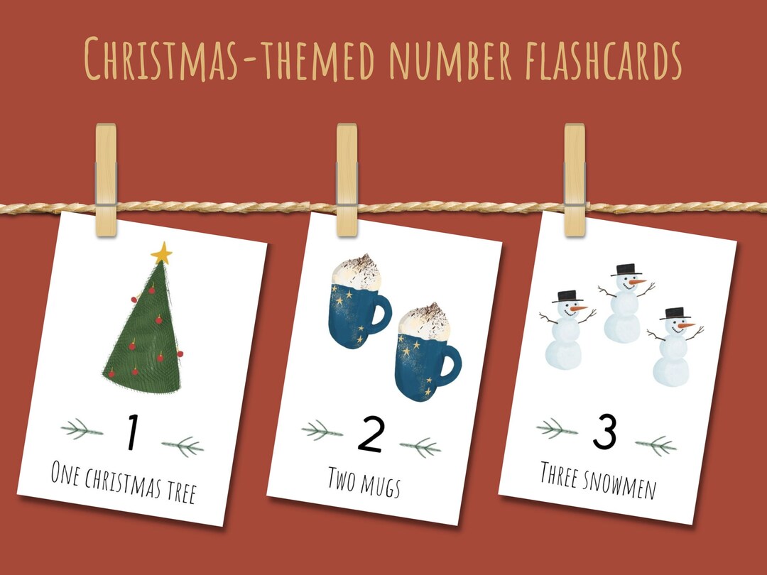 Printable Christmas Activity for Kids, Early Math Learning, Number ...