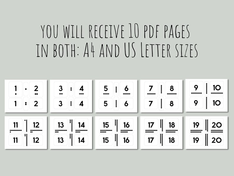 Printable Minimalist Montessori Number Flashcards 3 Part - Etsy