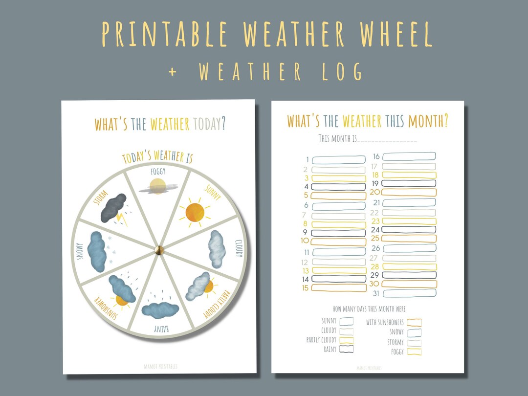 Todays Weather Station Weather Log and Wheel Circle Time Binder Morning ...