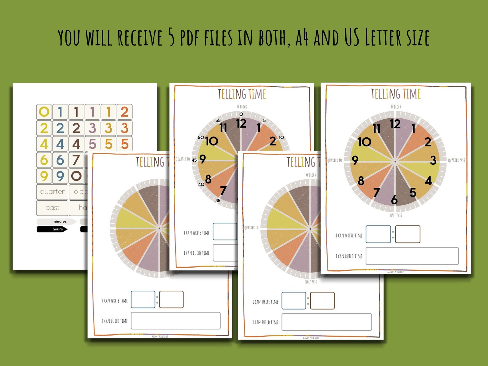 Learn to Tell Time Worksheet Printable Kids Learning Time Activity ...