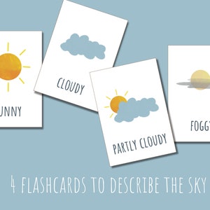 Printable Weather Flashcards for a Toddler Learning About Precipitation ...