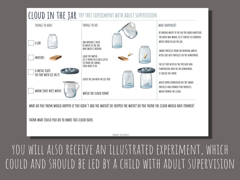 Printable Cloud Study Bundle: Homeschool Weather Activities (PDF) - Etsy