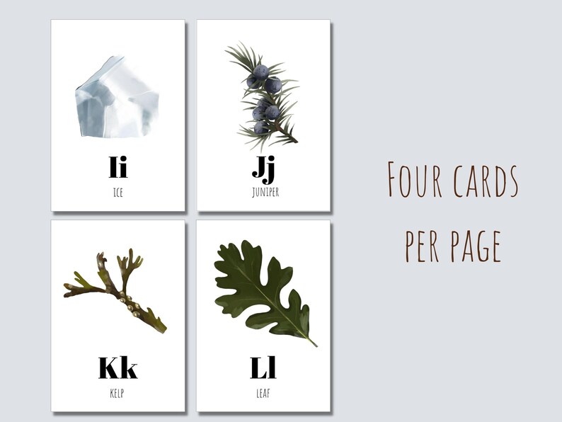 Printable Alphabet Flashcards for Toddler Learning to Read, Digital ...