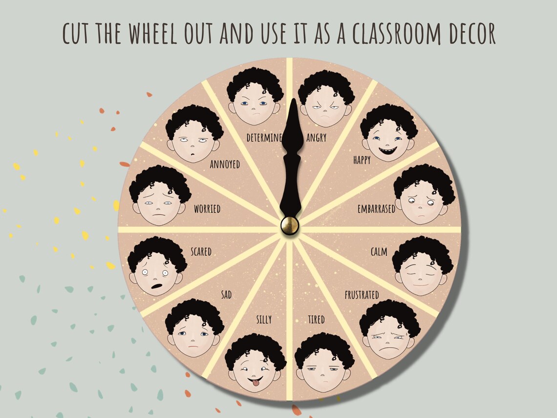 Printable Emotion Wheel for Emotional Regulation and Recognition ...