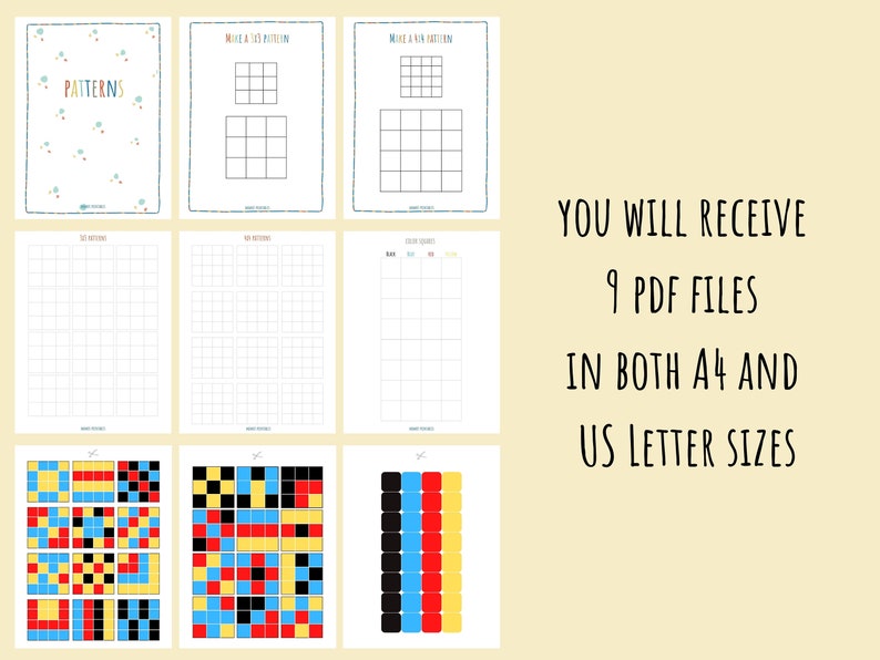 Printable Math Activity Pattern Recognition Kindergarten Math Learning ...