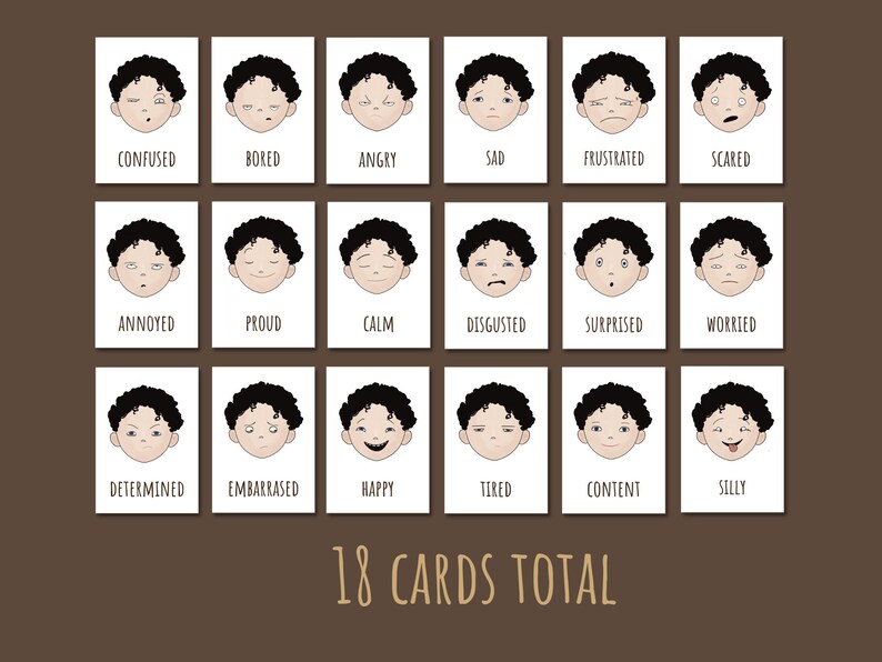 Printable Emotion Cards for Kids for Emotional Regulation and ...