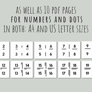 Printable Minimalist Montessori Numbers Flashcards Bundle, 3 Part ...